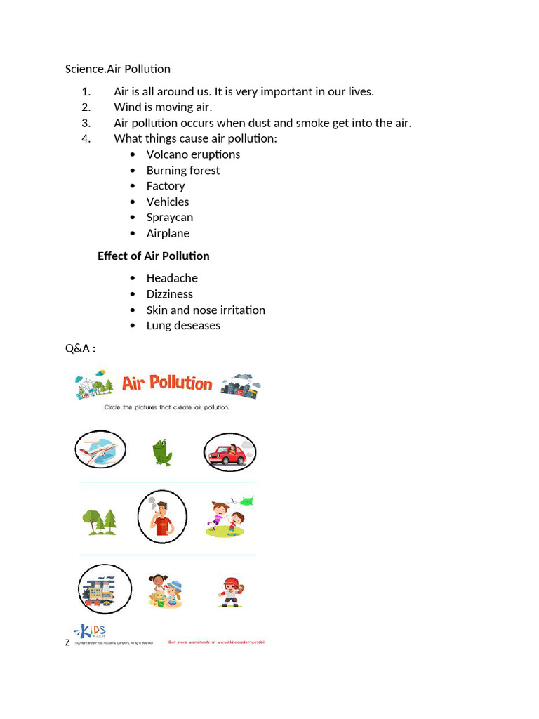 Science Air Pollution | PDF