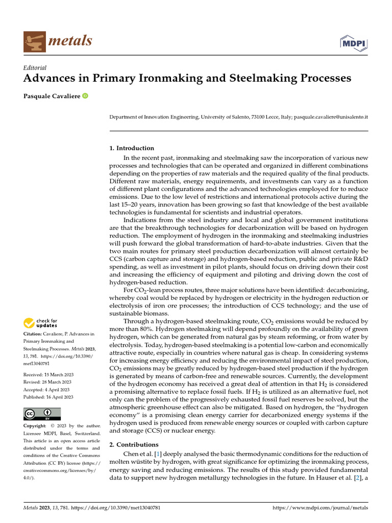 Advances in Ironmaking and Steelmaking | PDF | Steelmaking | Carbon ...