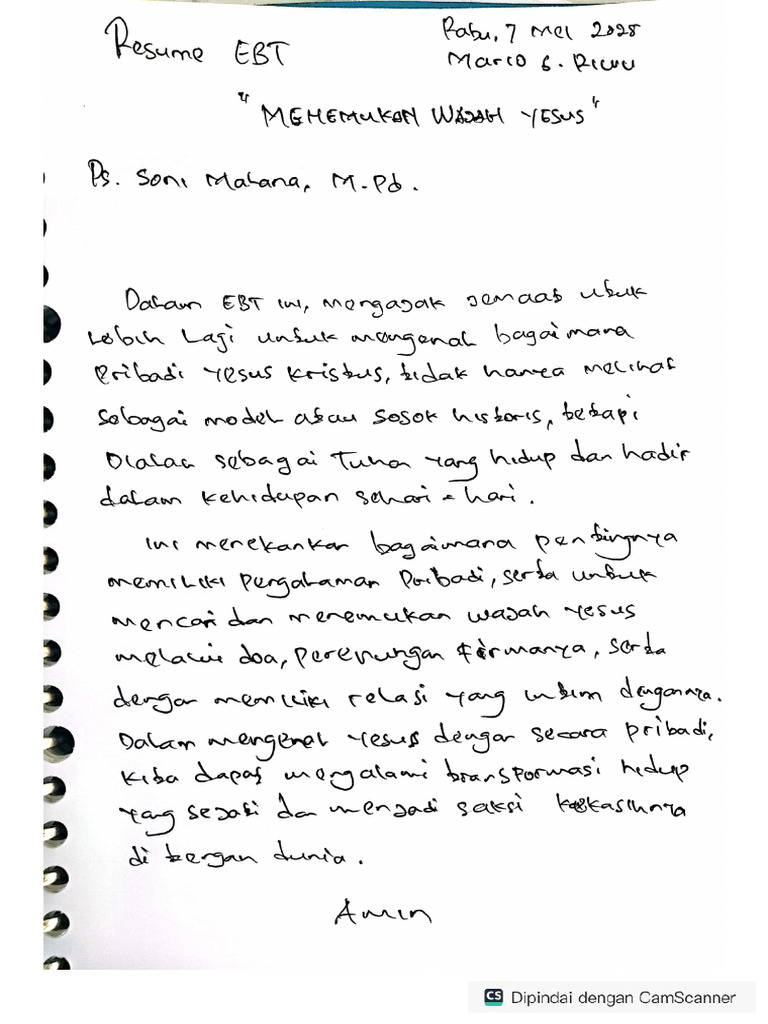 Resume EBT, MARIO | PDF