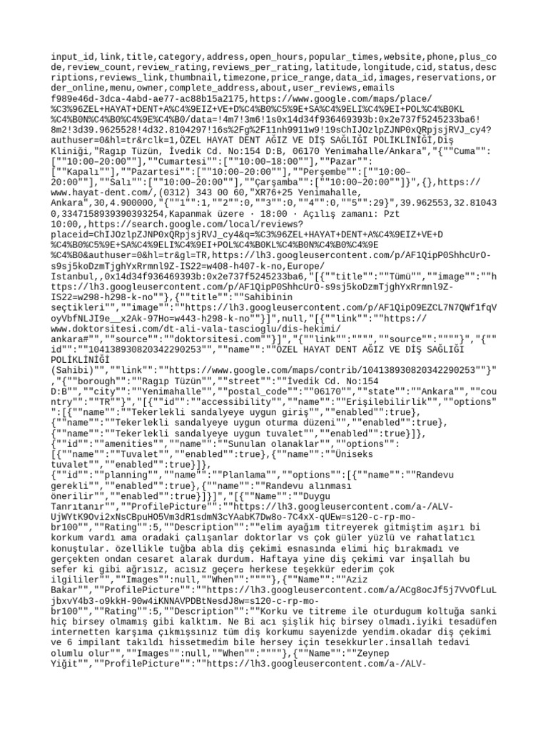 G Maps Scraped | PDF