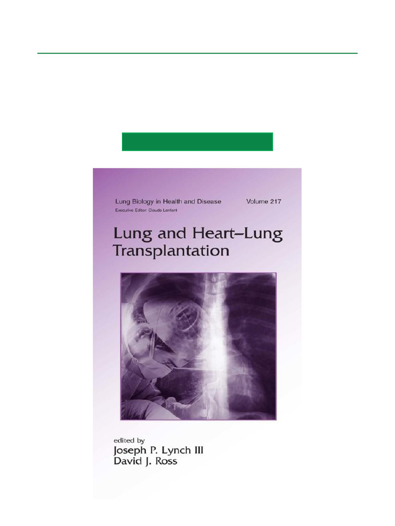 Lung and Heart Lung Transplantation 1st Edition High-Resolution PDF ...