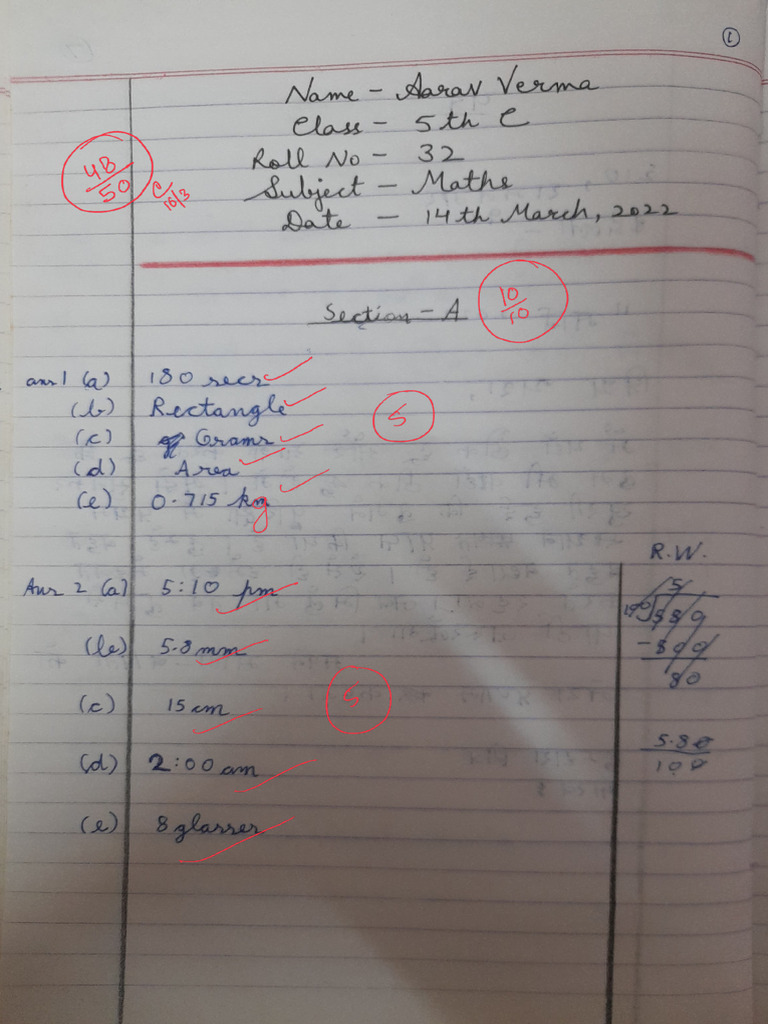 Aarav Verma Math Final Exam | PDF