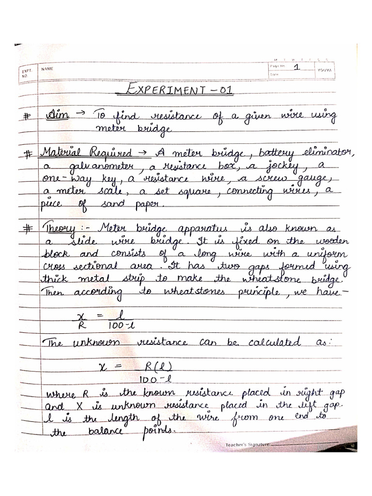 Physics Experiment - 1 | PDF