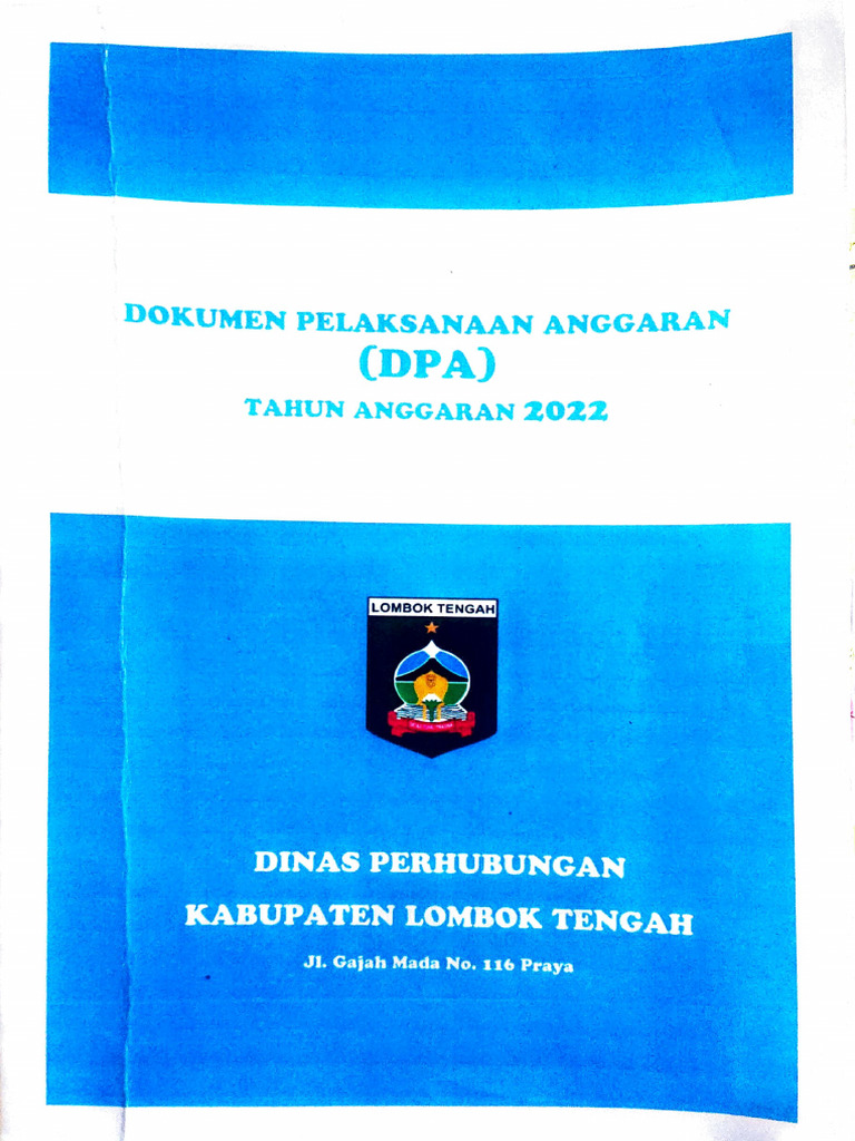 Verifikasi DPA-SKPD Dinas Perhubungan 2022 | PDF