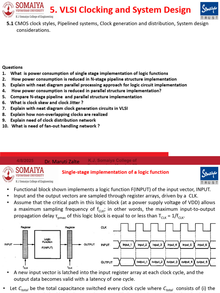 5. VLSI Clocking and System Design | PDF | Logic Gate | Parallel Computing