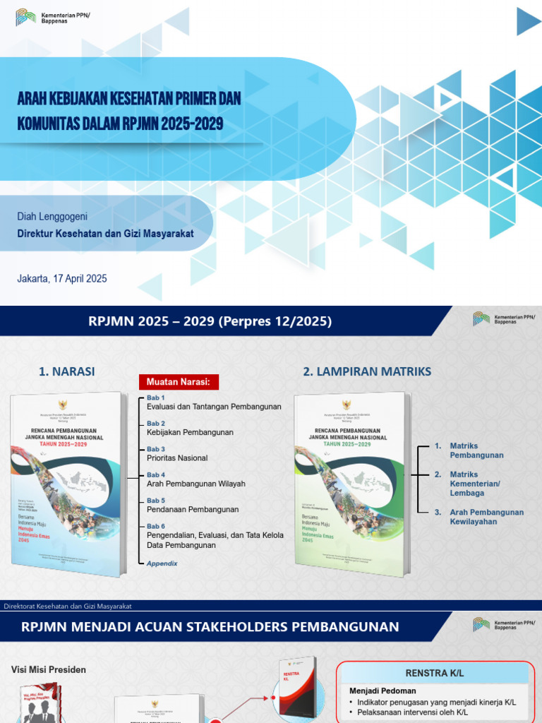RPJMN 2025-2029 Kesehatan - Kesprimkom-Rev | PDF