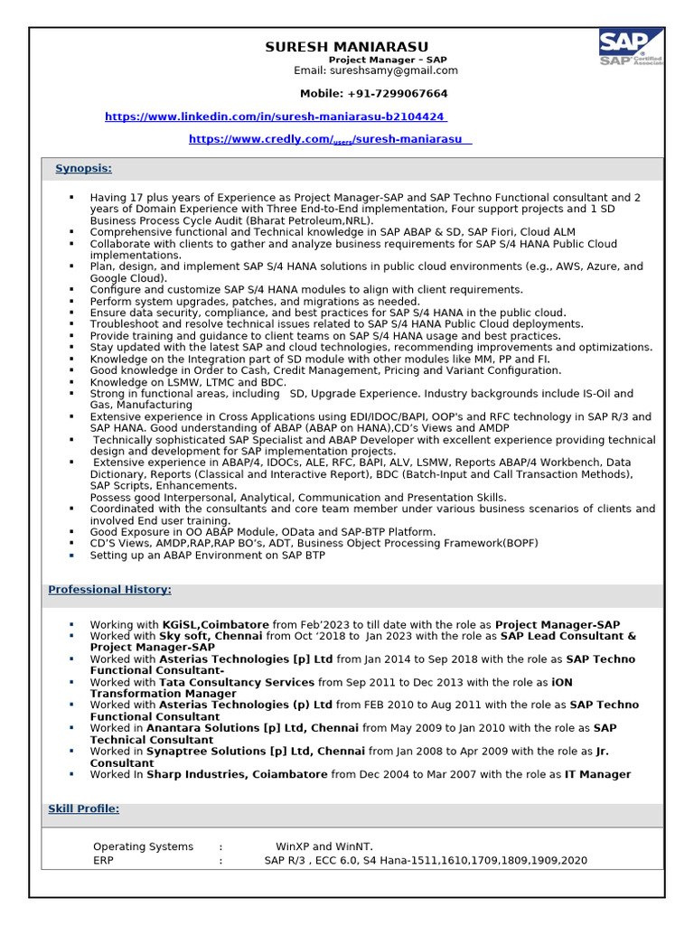 Suresh Sap Abap SD PM LN | PDF | Electronic Data Interchange | Information Technology