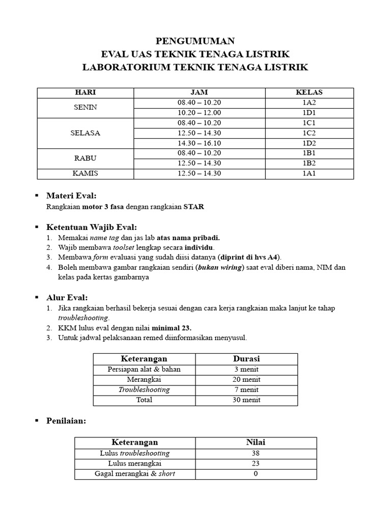Eval Uas TTL 2025 - 250507 - 101052 | PDF