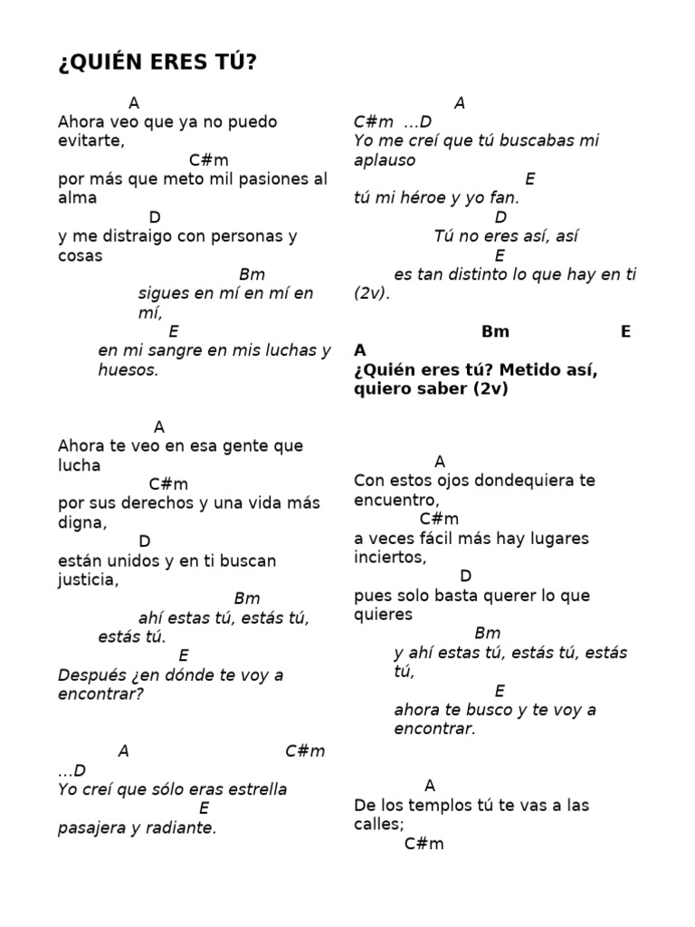 179 Quién Eres Tú | PDF