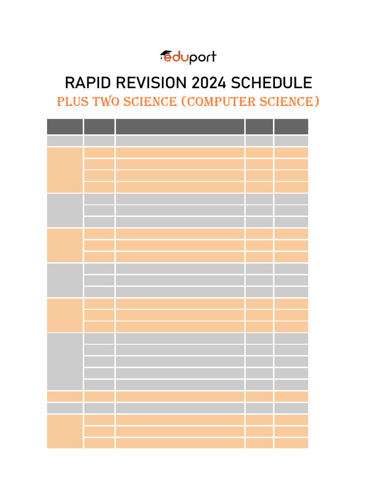 Plus Two (CS) - Rapid Revision 2024 Schedule-2 | PDF | Physics | Electromagnetic Radiation