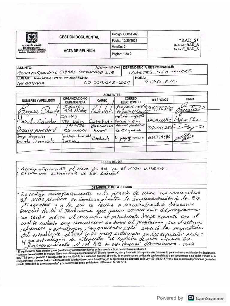 30-10-2024.ACOMPANAMIENTO CIERRE COMUNIDAD L15 KENNEDY (2) | PDF