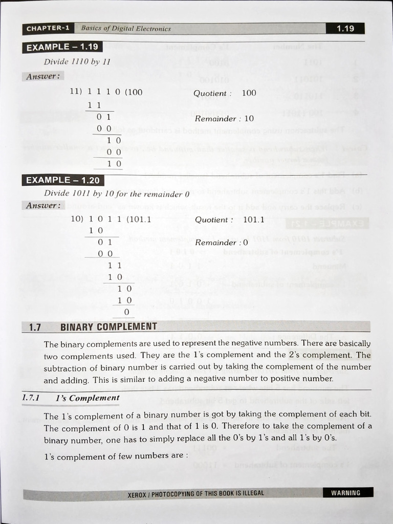 Binary Complements | PDF