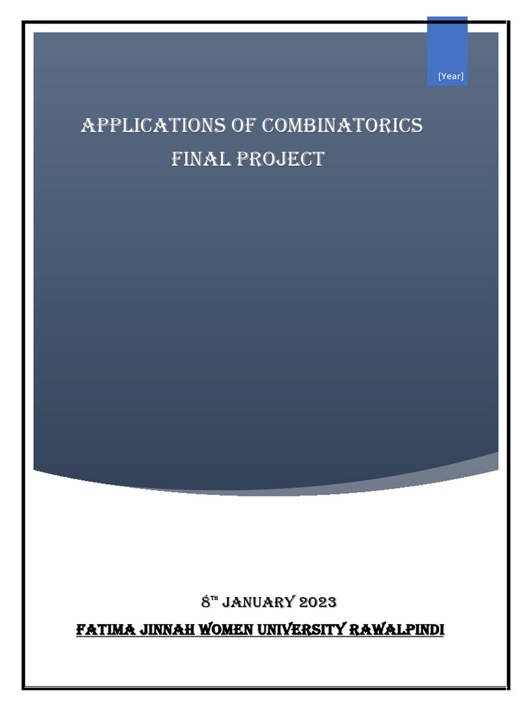 Applications of Combinatorics | PDF | Encryption | Combinatorics