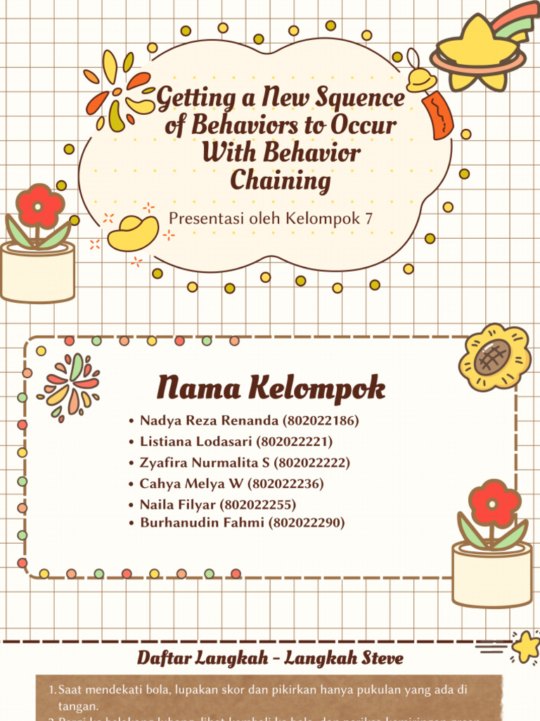 Kel.7 - Behavior Chaining | PDF