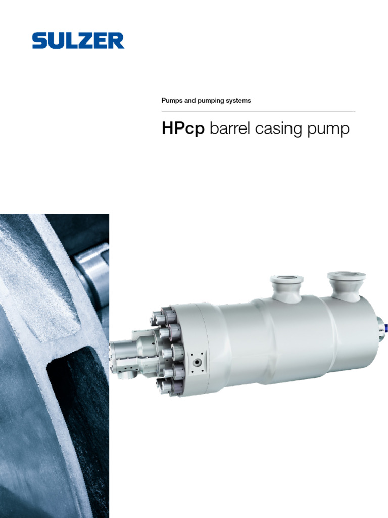 HPcp Barrel Casing Pump Overview | PDF | Pump | Gas Technologies