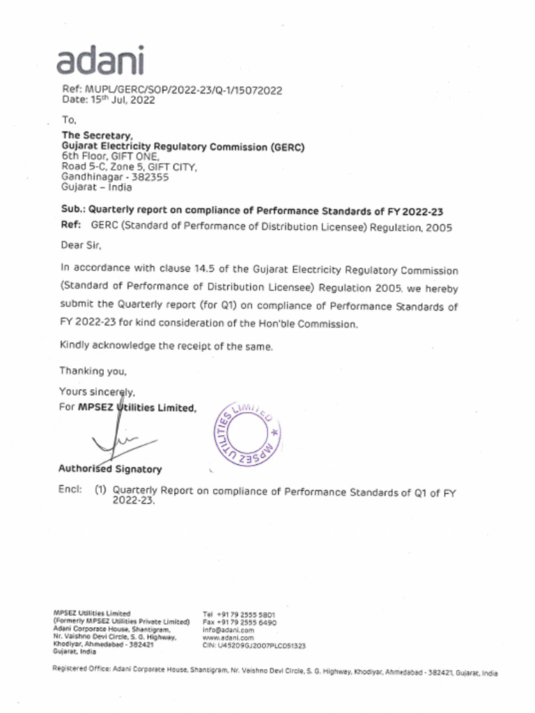 1.1-GERC-SOP-Report-for-Q1-of-FY-2022-23-dt-15-07-2022 | PDF | Energy ...