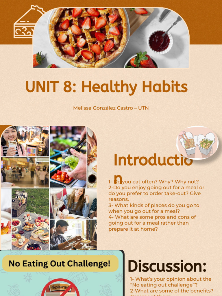 UNIT 8 Healthy Habits | PDF