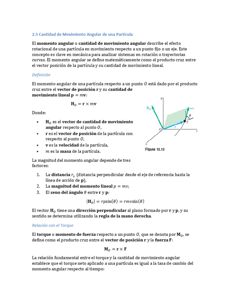 Momento Angular: Definición y Aplicaciones | PDF | Esfuerzo de torsión ...