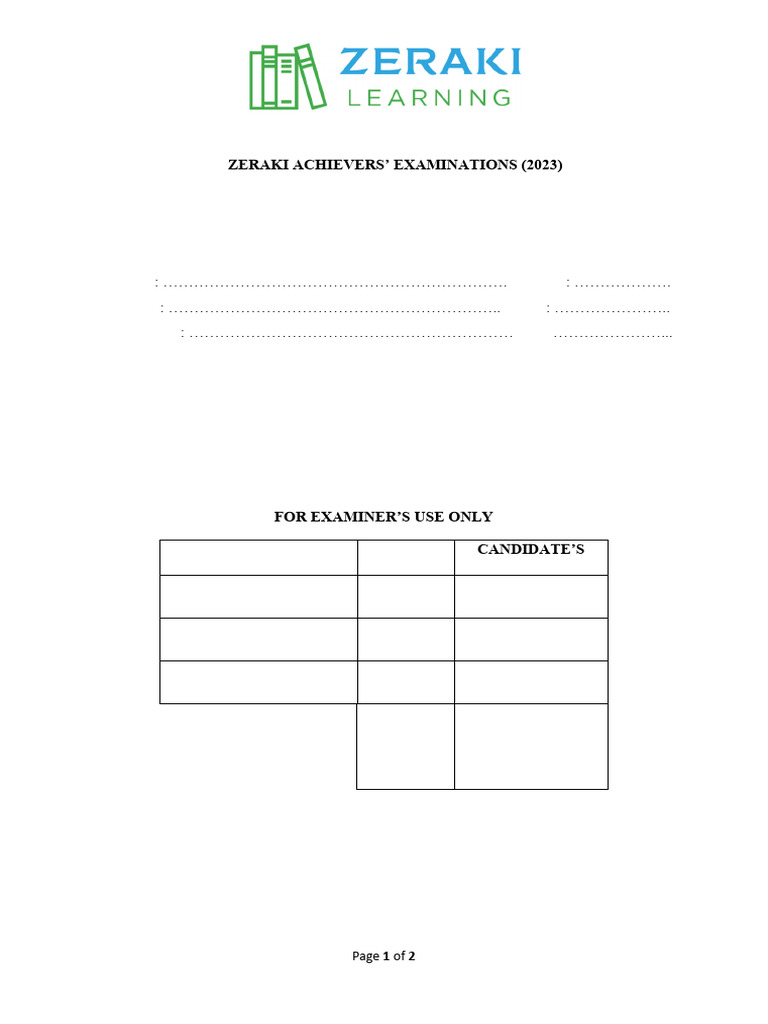 English Paper 3 - Question Paper | PDF