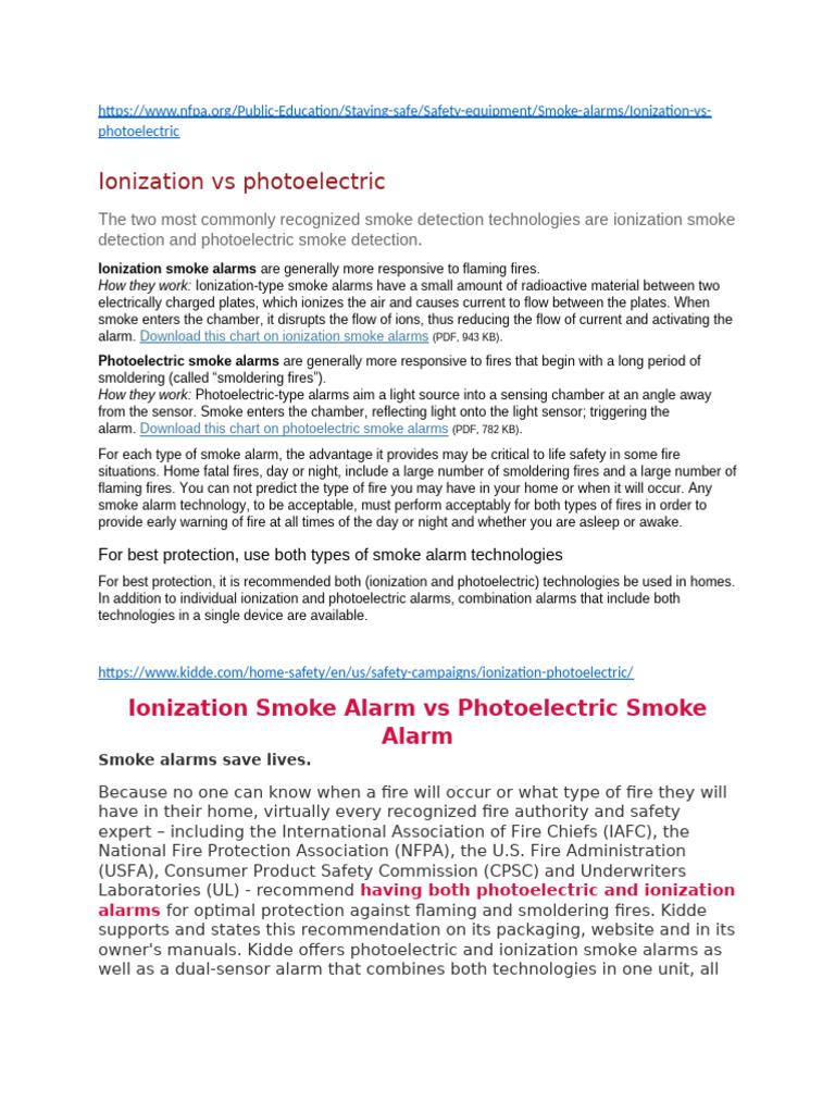 Photoelectric Vs Ionization | PDF | Safety
