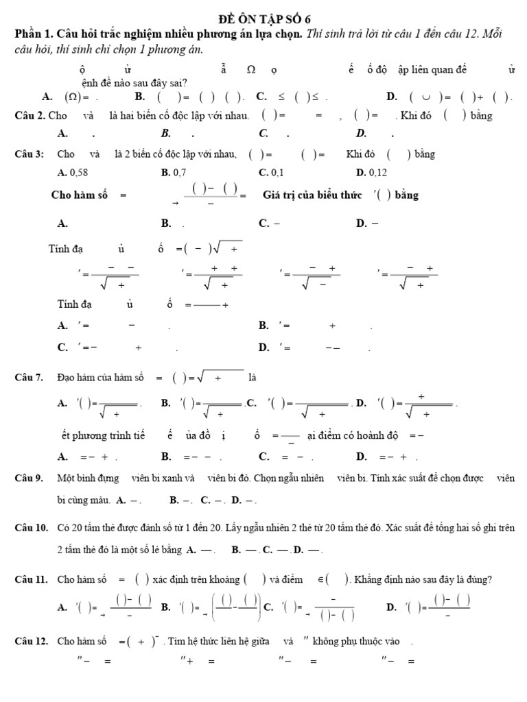 De So 7 On KTCK2 Toan 11 | PDF