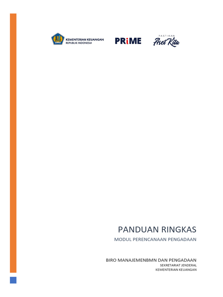 128 - Revisi Panduan Ringkas Modul Perencanaan Pengadaan | PDF