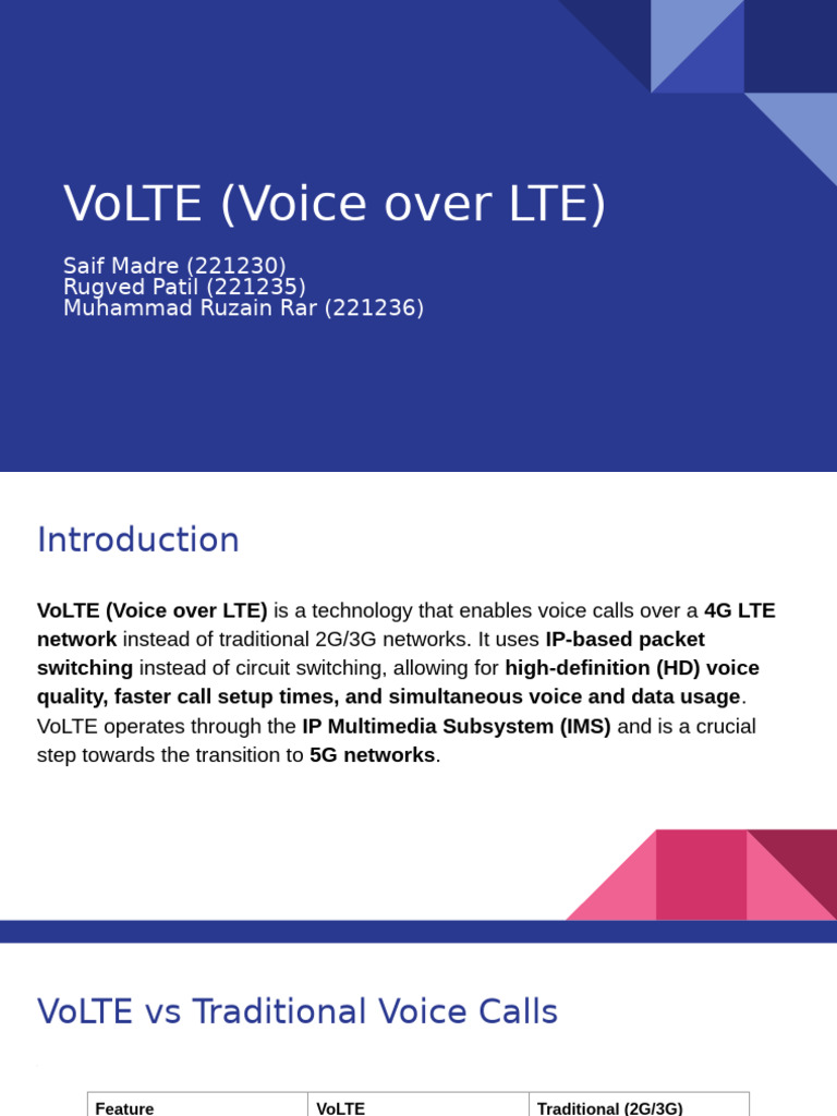VoLTE (Voice Over LTE) | PDF | Ip Multimedia Subsystem | 4 G