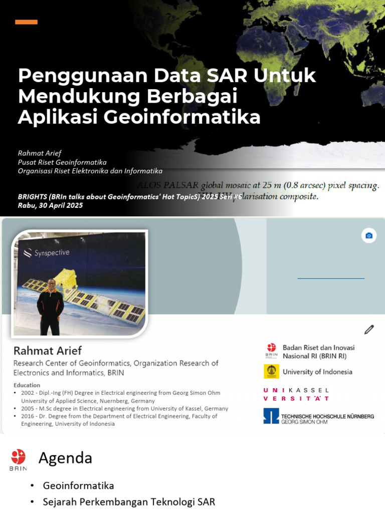 BRIGHT 20250430 Penggunaan Data SAR Untuk Mendukung Berbagai Aplikasi ...