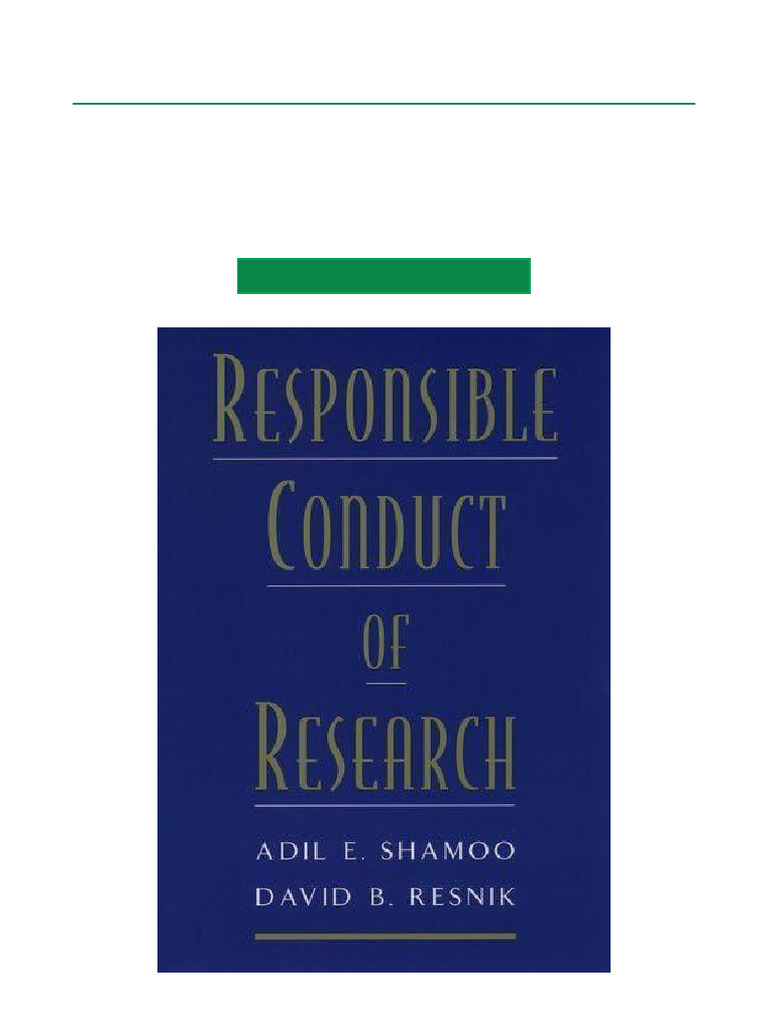 Responsible Research Conduct Guide | PDF | Science | Inquiry