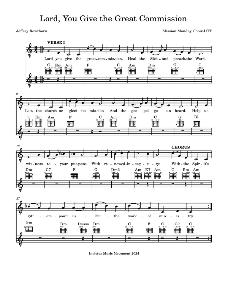 Great Commission Hymn by Rowthorn | PDF