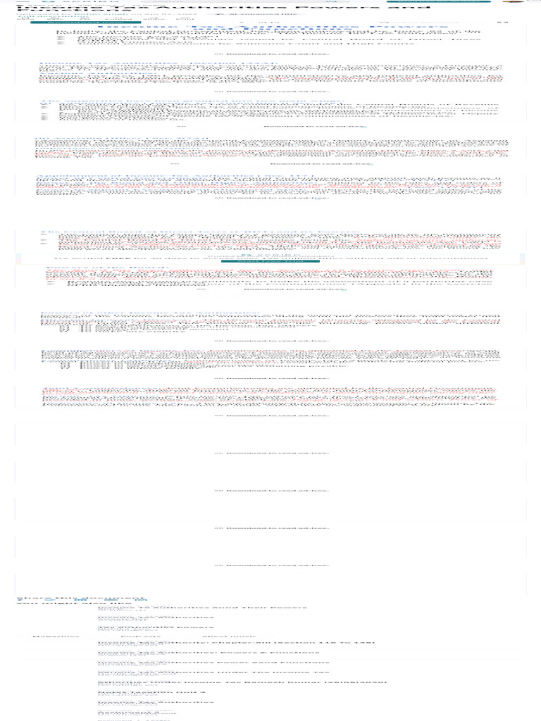 Income Tax Authorities Powers and Functions PDF | PDF | Taxes ...