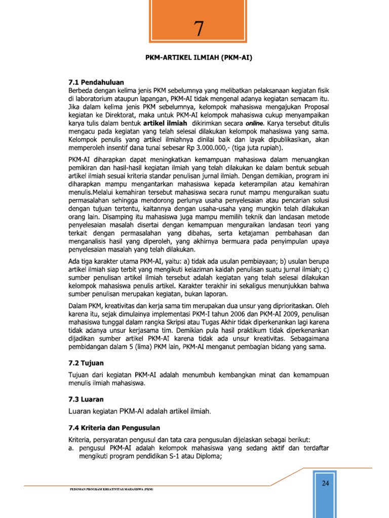 Pedoman PKM AI PDF | PDF