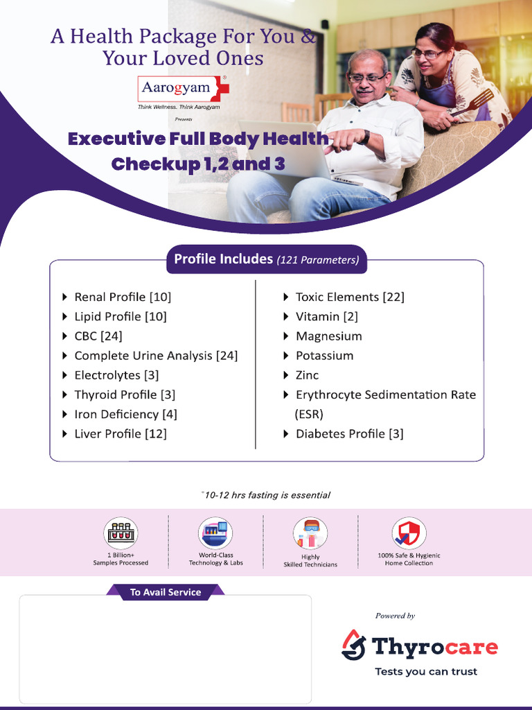 Executive Health Checkup Package | PDF