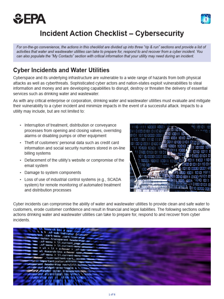 171013-Incidentactionchecklist-Cybersecurity Form 508c | PDF | Security | Computer Security