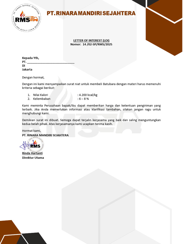 Penawaran Batu Bara Loi | PDF