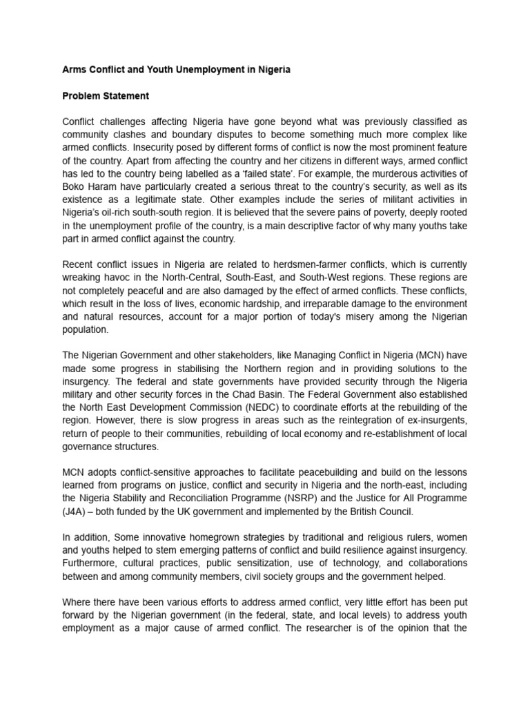 Problem Statement 2 - Research Methodology | PDF | Nigeria | Boko Haram