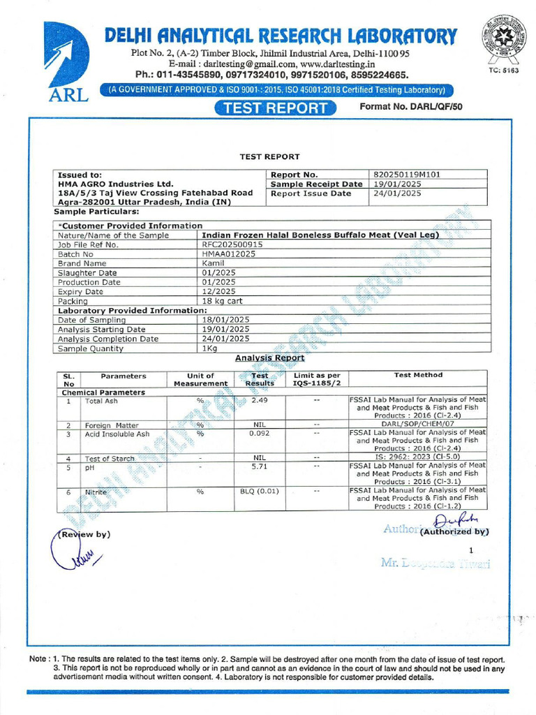 HMA ((Veal Leg) | PDF