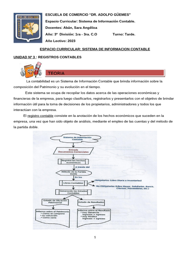 Teoria Unidad 3 Registracion | PDF | Contabilidad | Negocios económicos