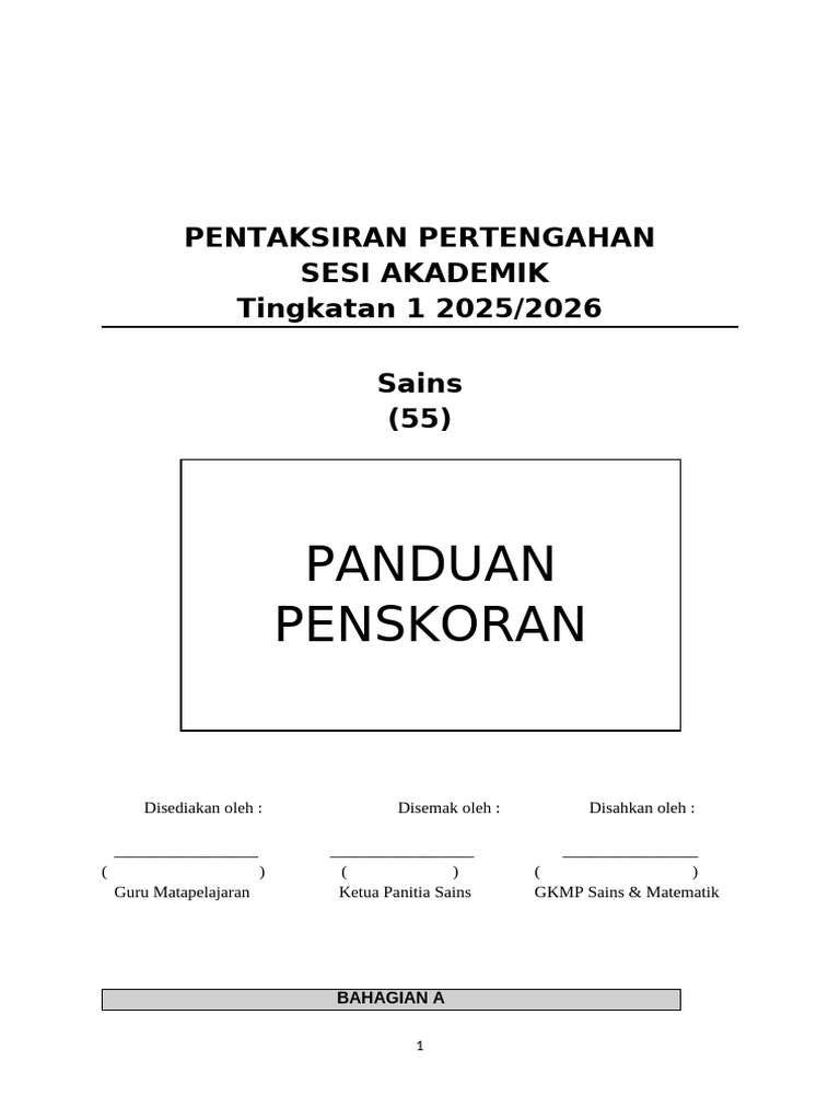SKEMA PEMARKAHAN | PDF