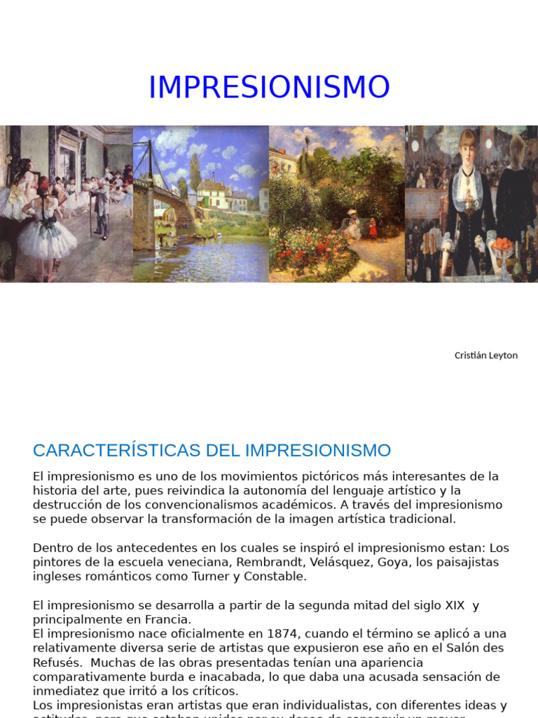 IMPRESIONISMO | PDF | Impresionismo | Pierre Auguste Renoir