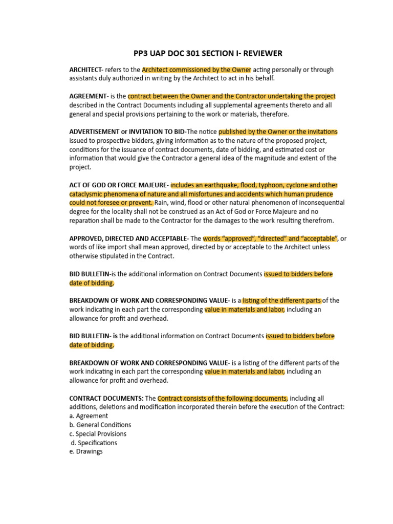 PP3 Uap Doc 301 Section One | PDF | Specification (Technical Standard ...