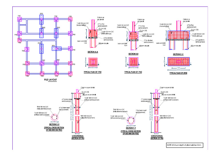 Pile Details - Subcentre Puliyoorkonam | PDF | Deep Foundation | Building Engineering