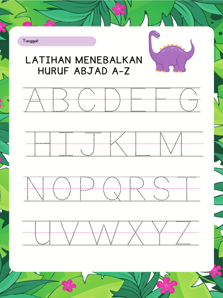 Salinan Dari Dinosaur Alphabet Practice | PDF