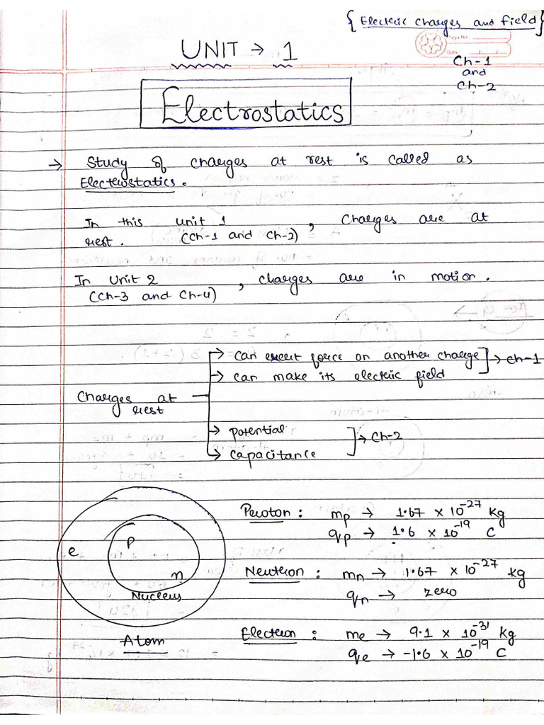 Electric Charges and Field | PDF
