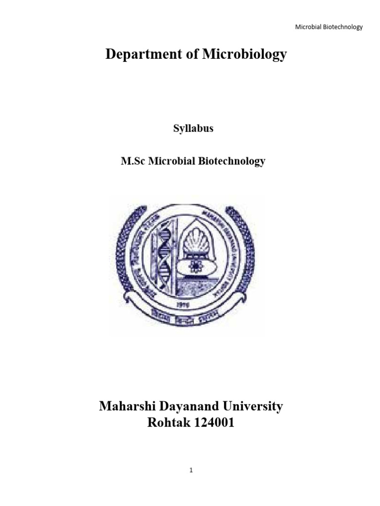 CBCS-Microbial Biotech-12-09-16 - Final | PDF | Metabolism | Microorganism