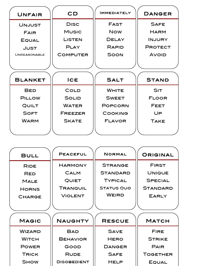 Taboo Game 23 25 | PDF