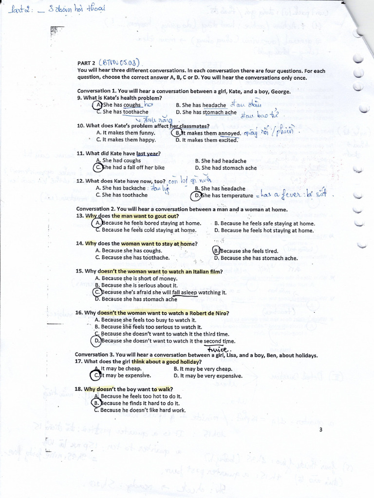 Test 1 (L) - Part 02 | PDF