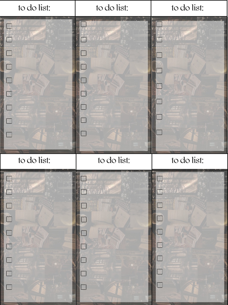 To Do List Brown | PDF