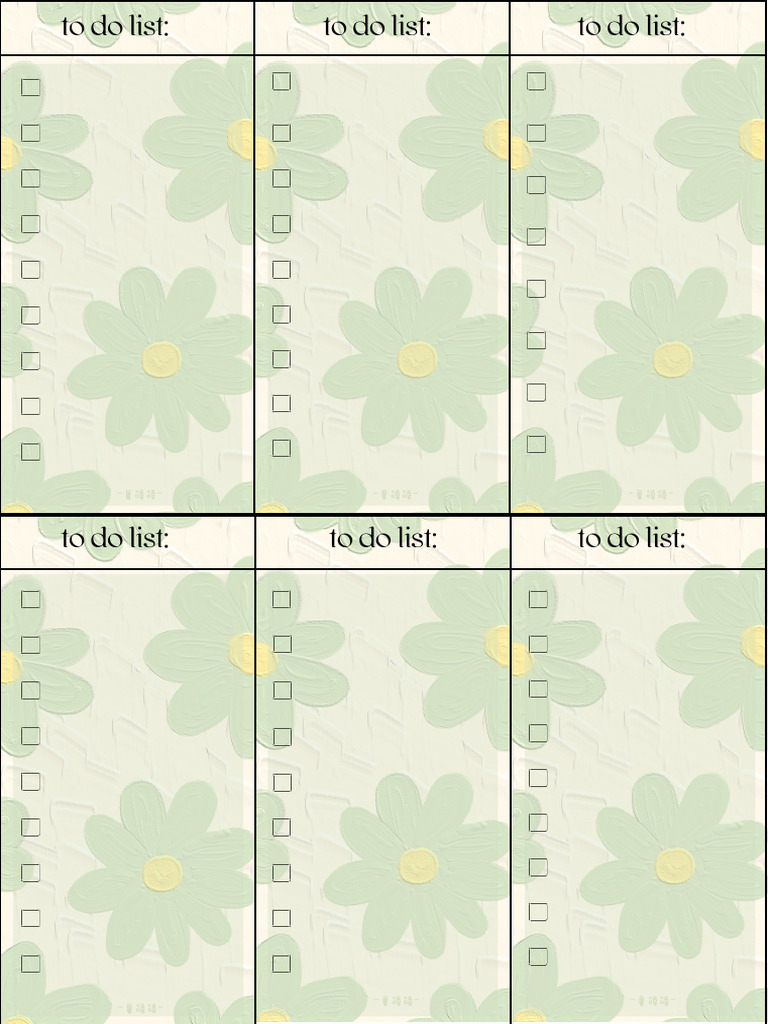To Do List Green | PDF