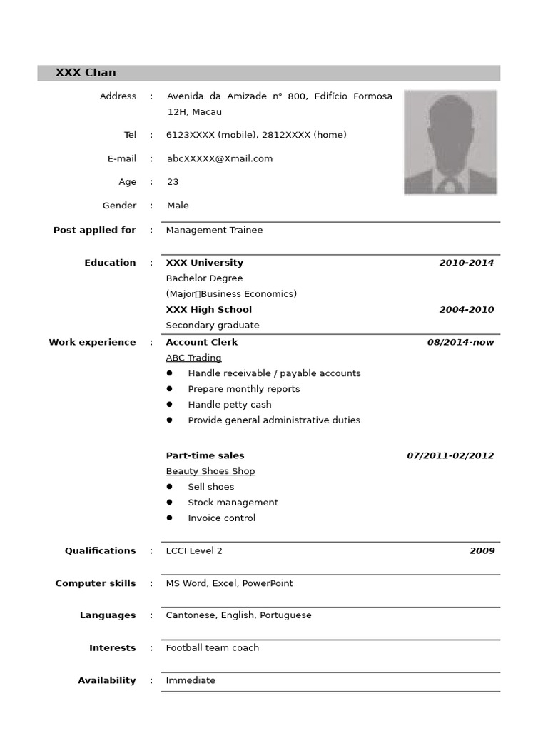 cv_template_en | PDF